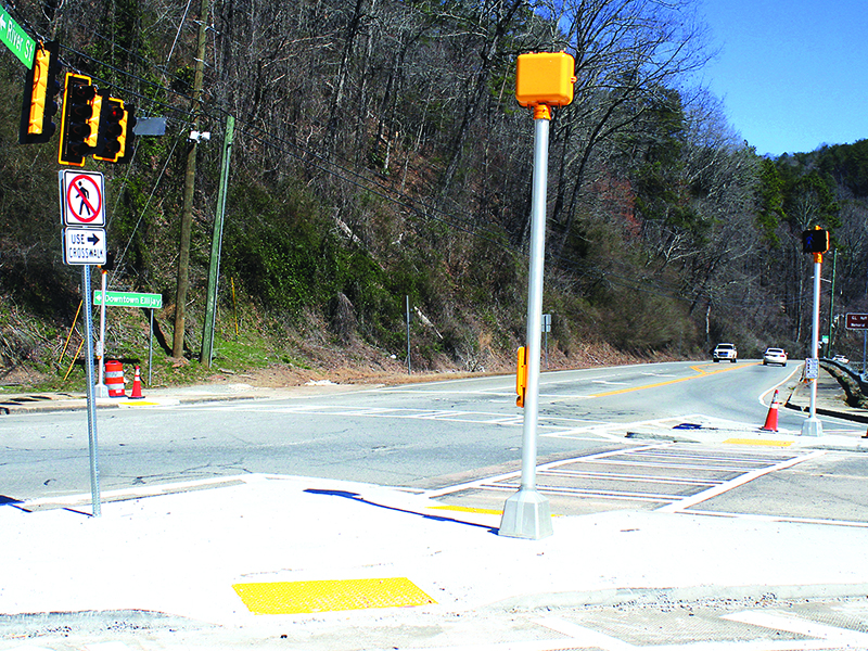 New traffic lights, crosswalk, part of GDOT project in East Ellijay ...